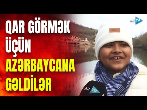 Qar görmək üçün Azərbaycana gələn turistlər təbiətimizə heyran qaldılar: diqqətlərini çəkən nə oldu?
