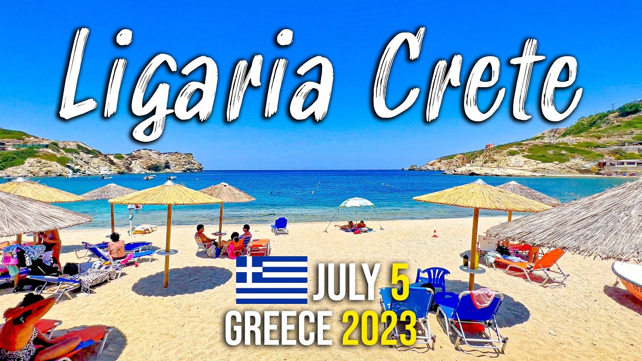 Ligaria Crete, close by beach to Heraklion, walking tour 4k, Kreta ...