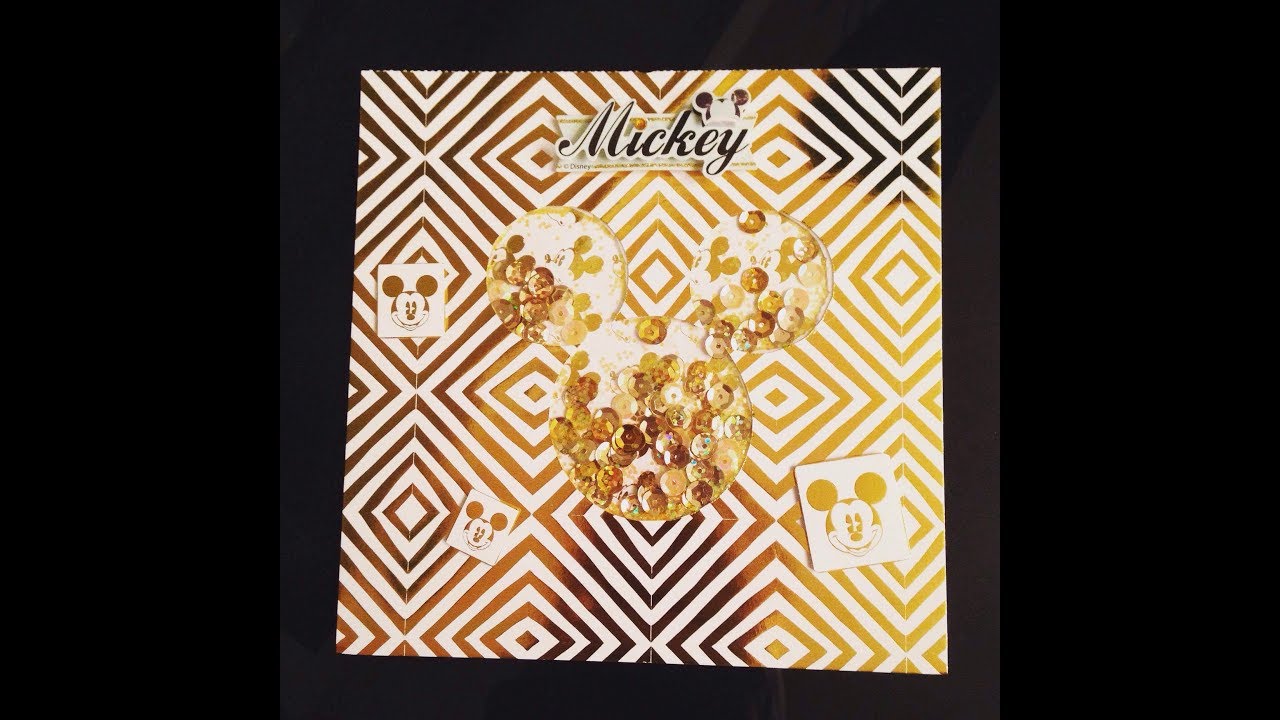 TUTO SHAKER CARD MICKEY avec matériel de chez Action - YouTube