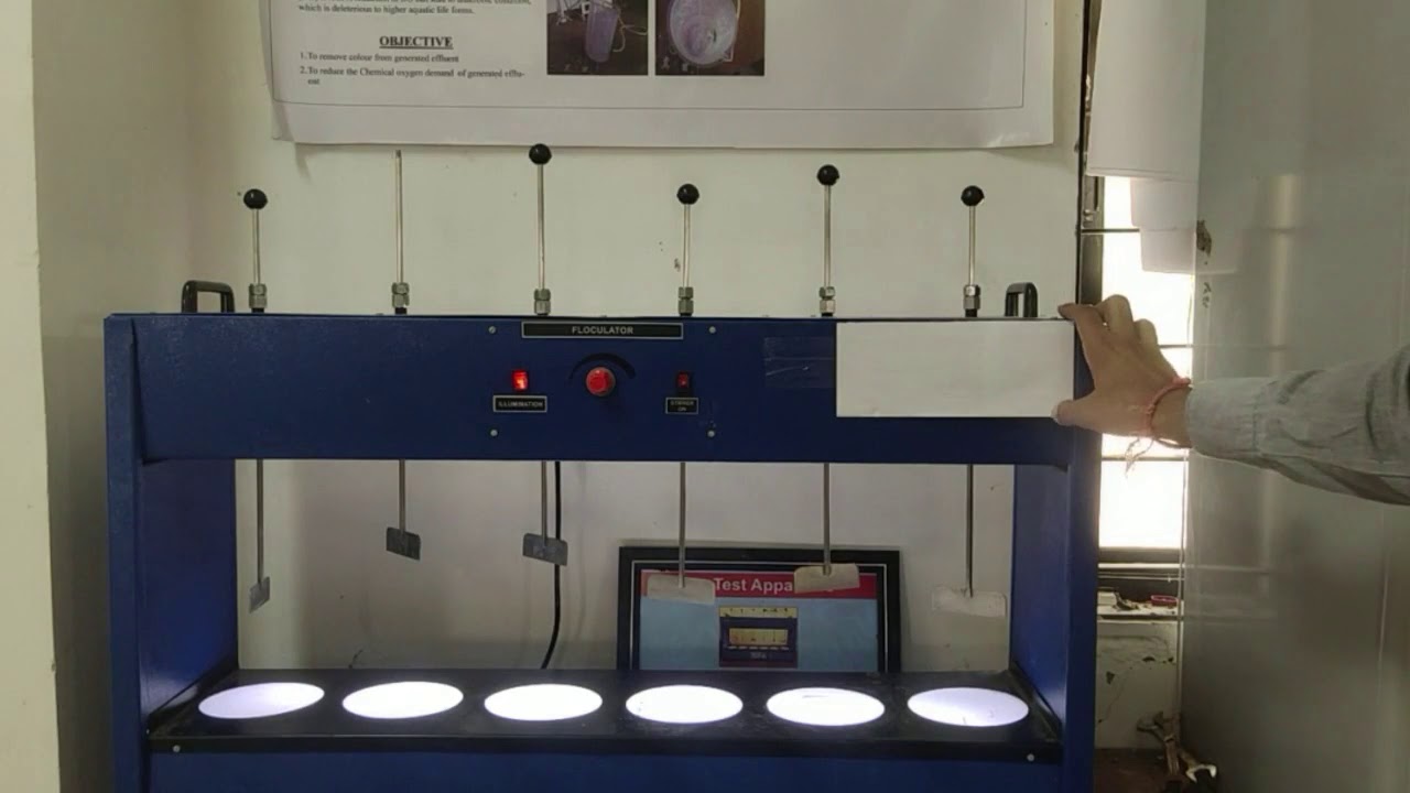 jar test for optimum dose of coagulant in waste water treatment - YouTube