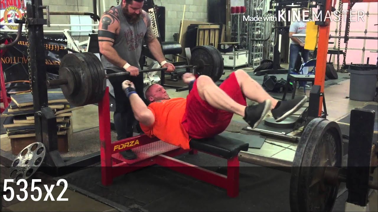 Matt Disbrow - 535x2 raw bench and 605 slingshot - YouTube