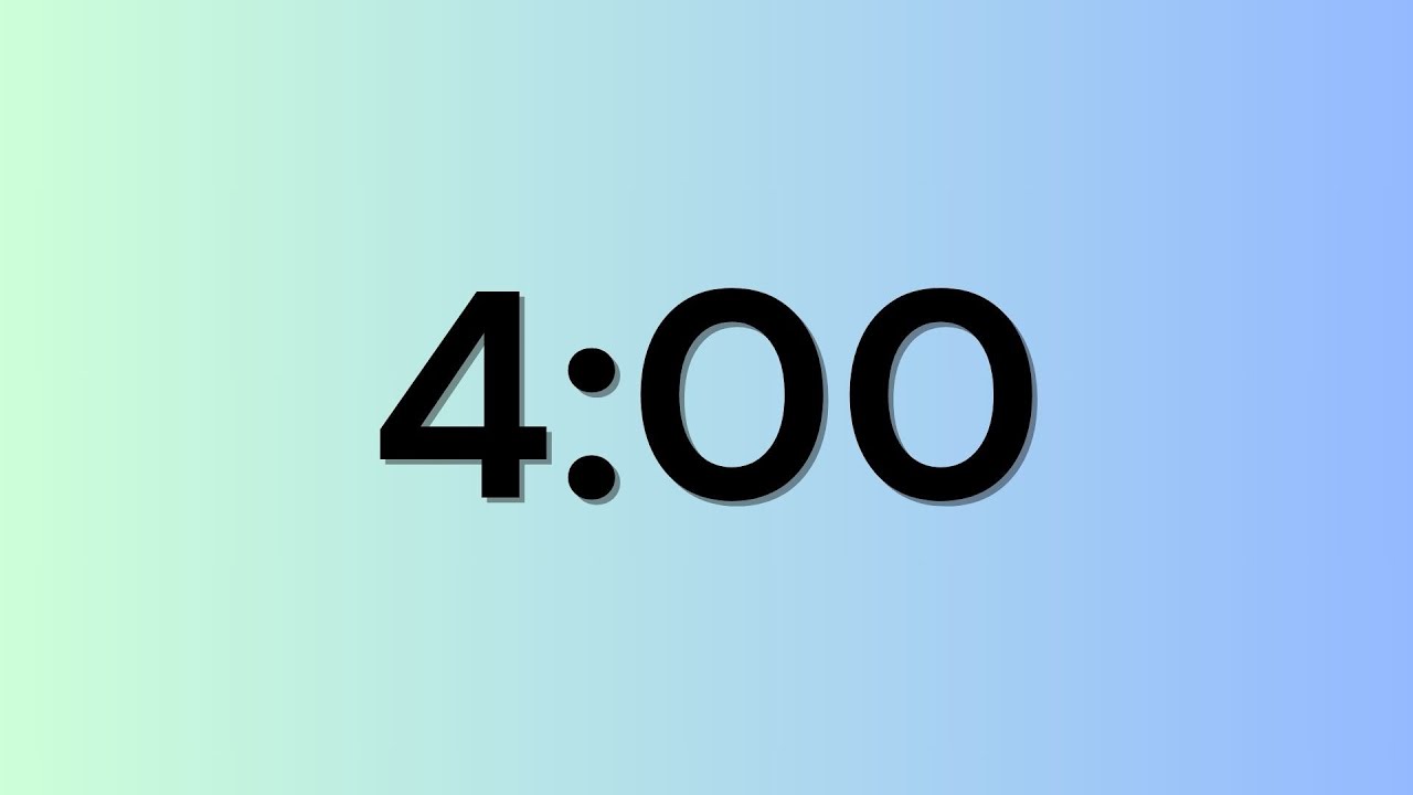 4 Minutes Countdown Timer - Timer.mp4 - YouTube
