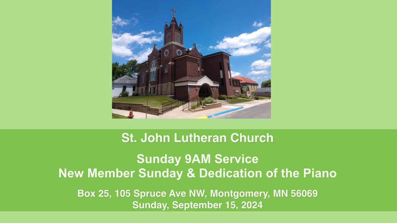 Sunday 9AM Service - St. John Lutheran - September 15, 2024 - YouTube