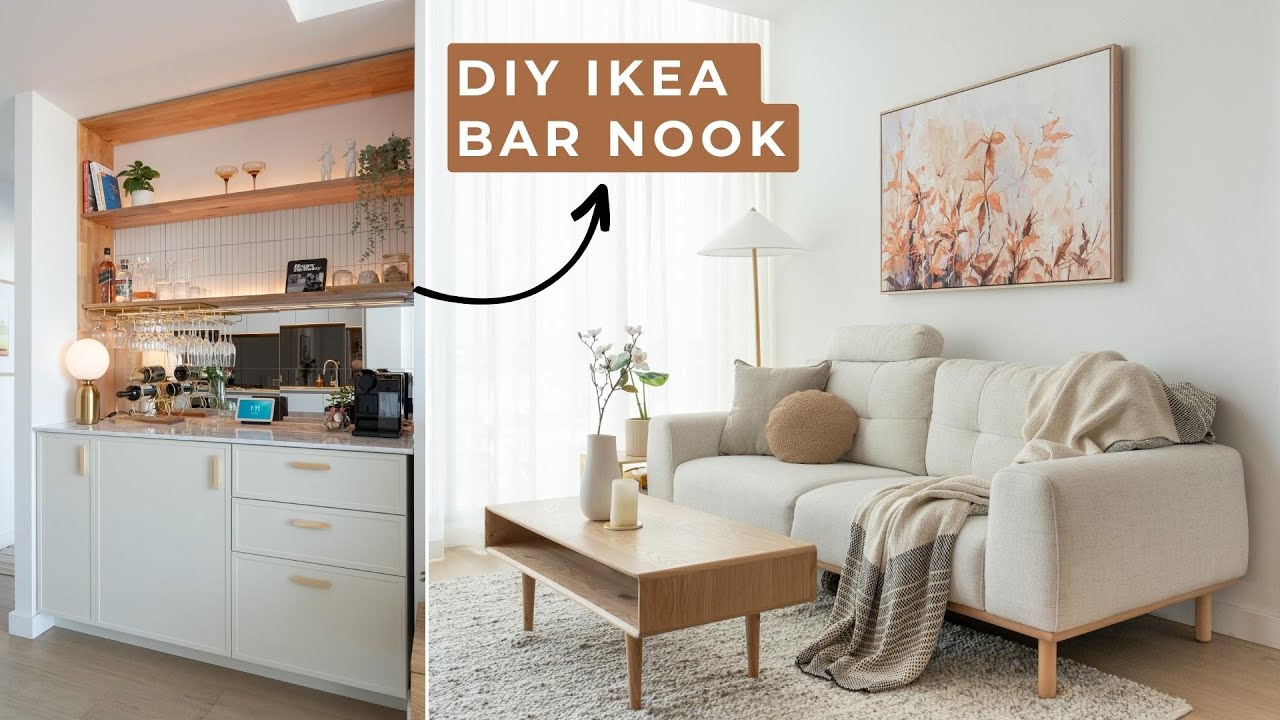 Small Apartment Makeover - City Apartment With DIY IKEA Home Bar | House To Home E11 - YouTube