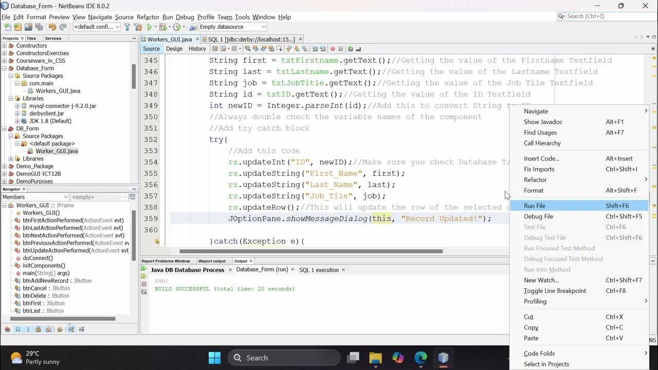 JAVA DB NETBEANS PART 4 - YouTube