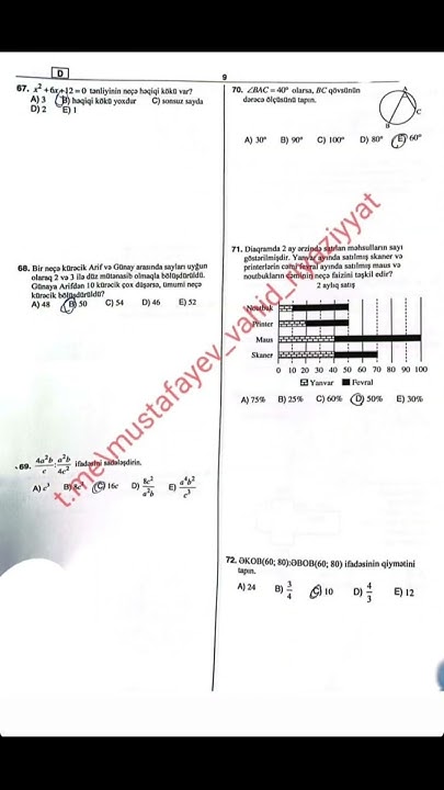 📌👉 17 mart 2024, IX sinif buraxılış imtahanı. #abituriyent #riyaziyyat - YouTube