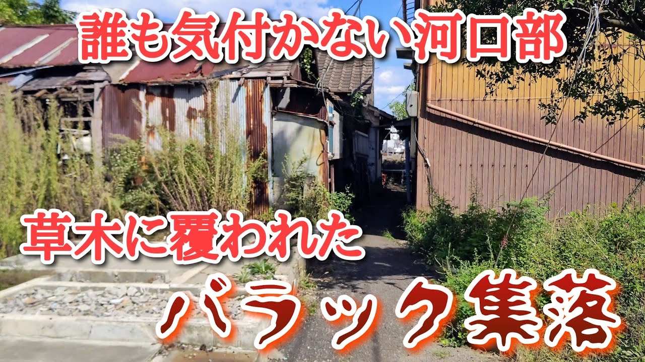 【和歌山市湊】河口に潜む廃墟バラック集落【玄関前1mで川】A ruined barrack village hidden in the ...
