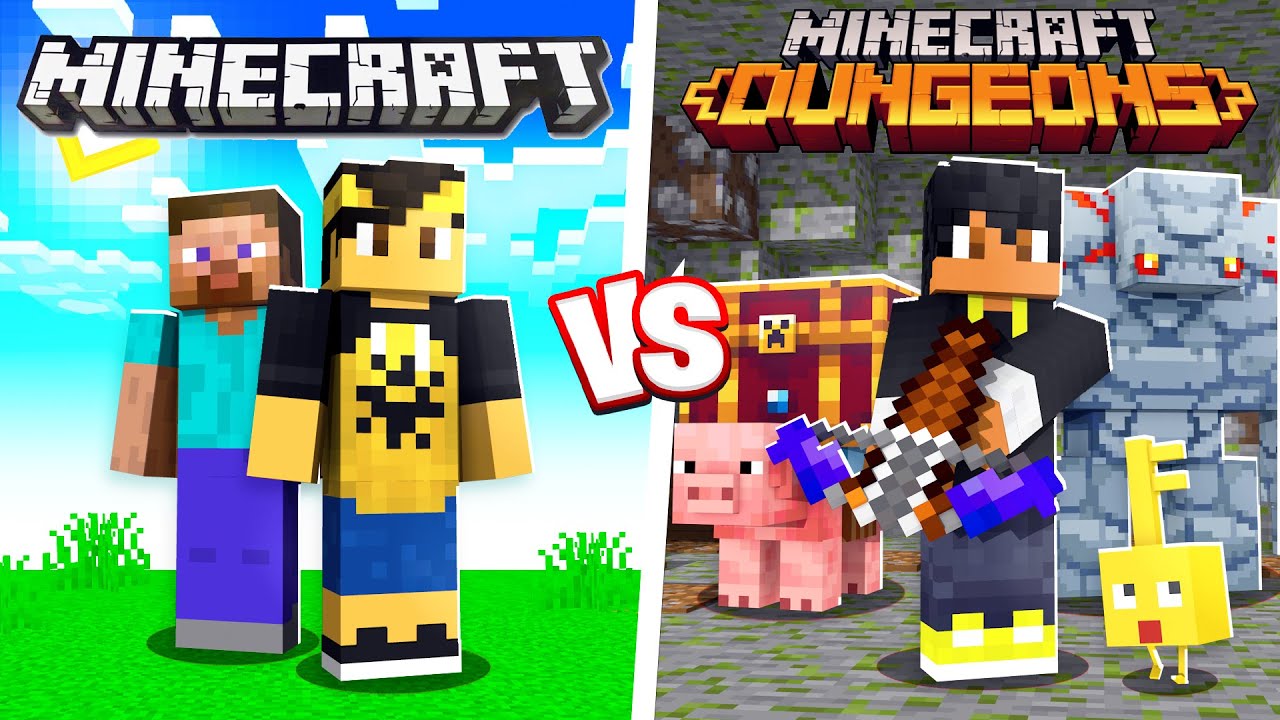 Minecraft Dungeons vs Minecraft! - YouTube