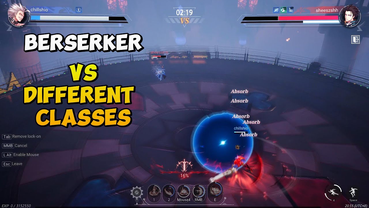 berserker gameplay vs different classes crystal of atlan - YouTube