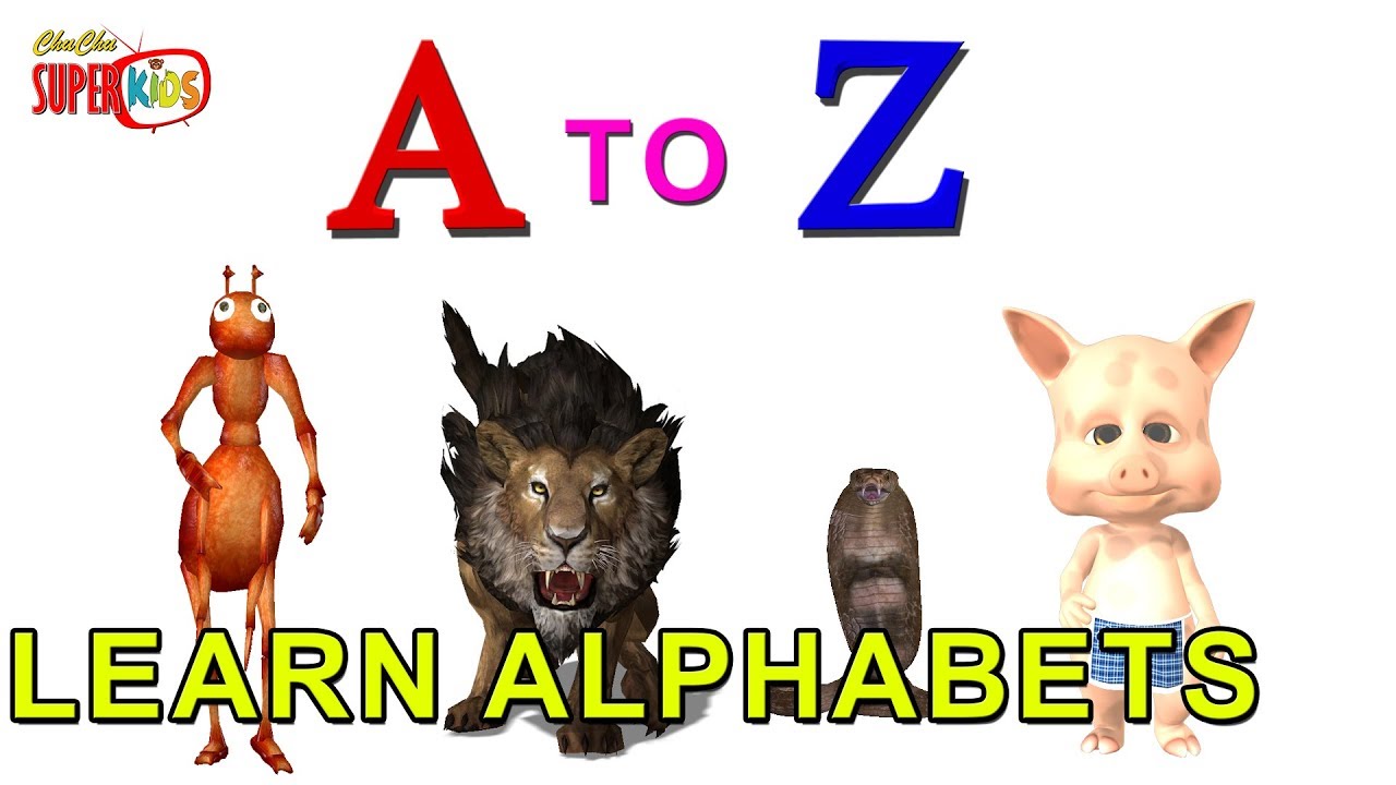 Learn Alphabets With Animated Animals || A To Z Alphabets || ChuChu ...