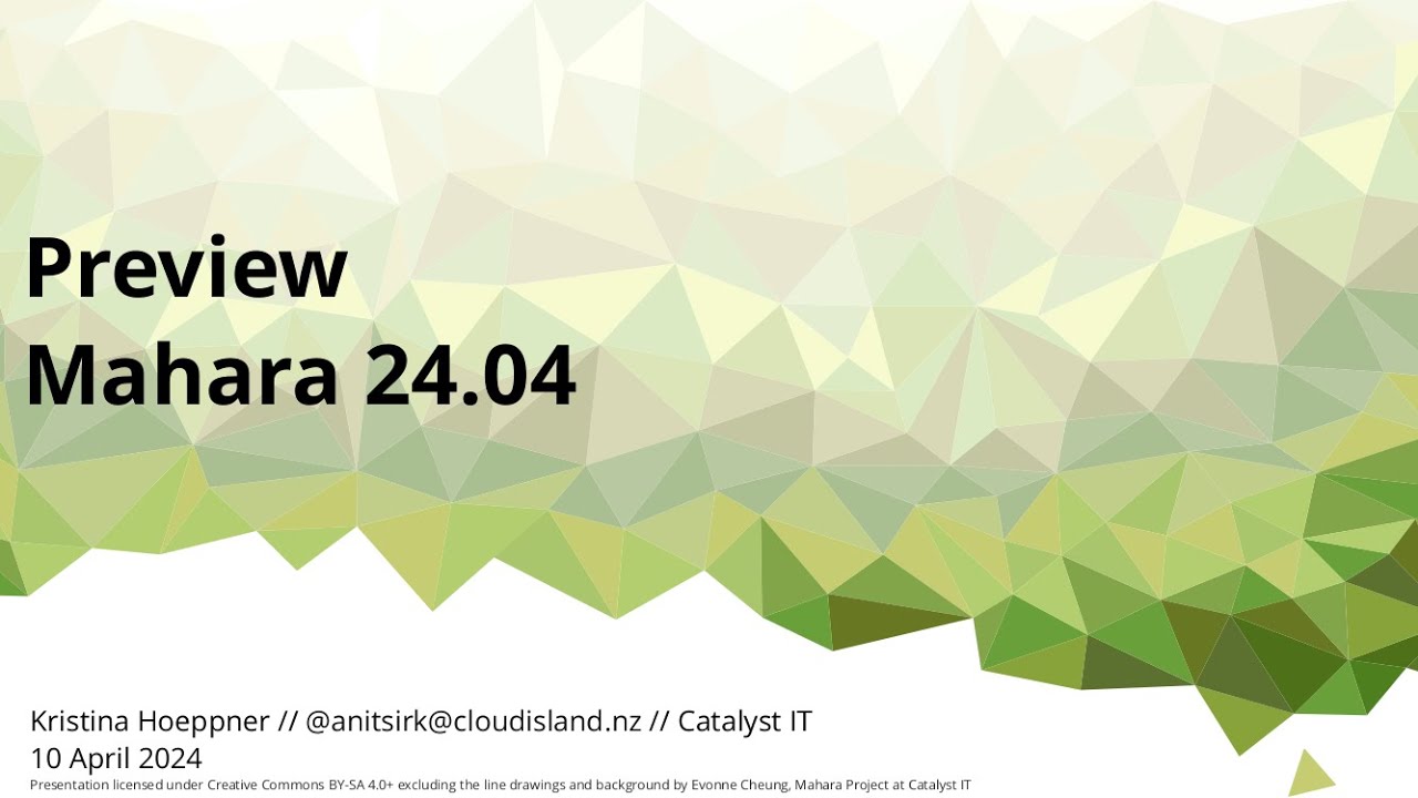 Preview of Mahara 24.04 - YouTube
