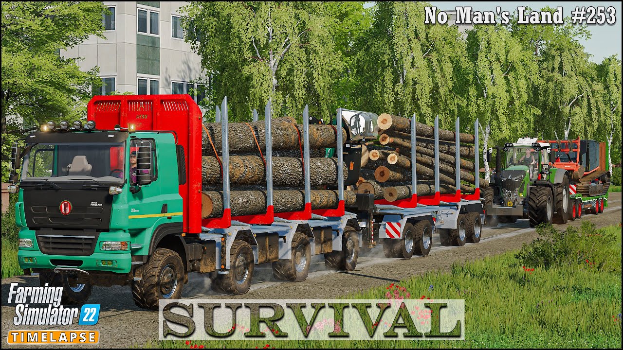 Survival in No Man's Land Ep.253🔹Finishing Stacking Timber ...