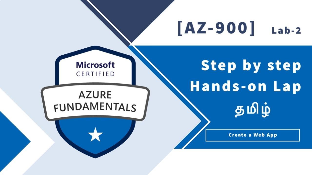 Create a Web App | AZ-900 Lab 2 | Azure Fundamentals - Tamil - YouTube