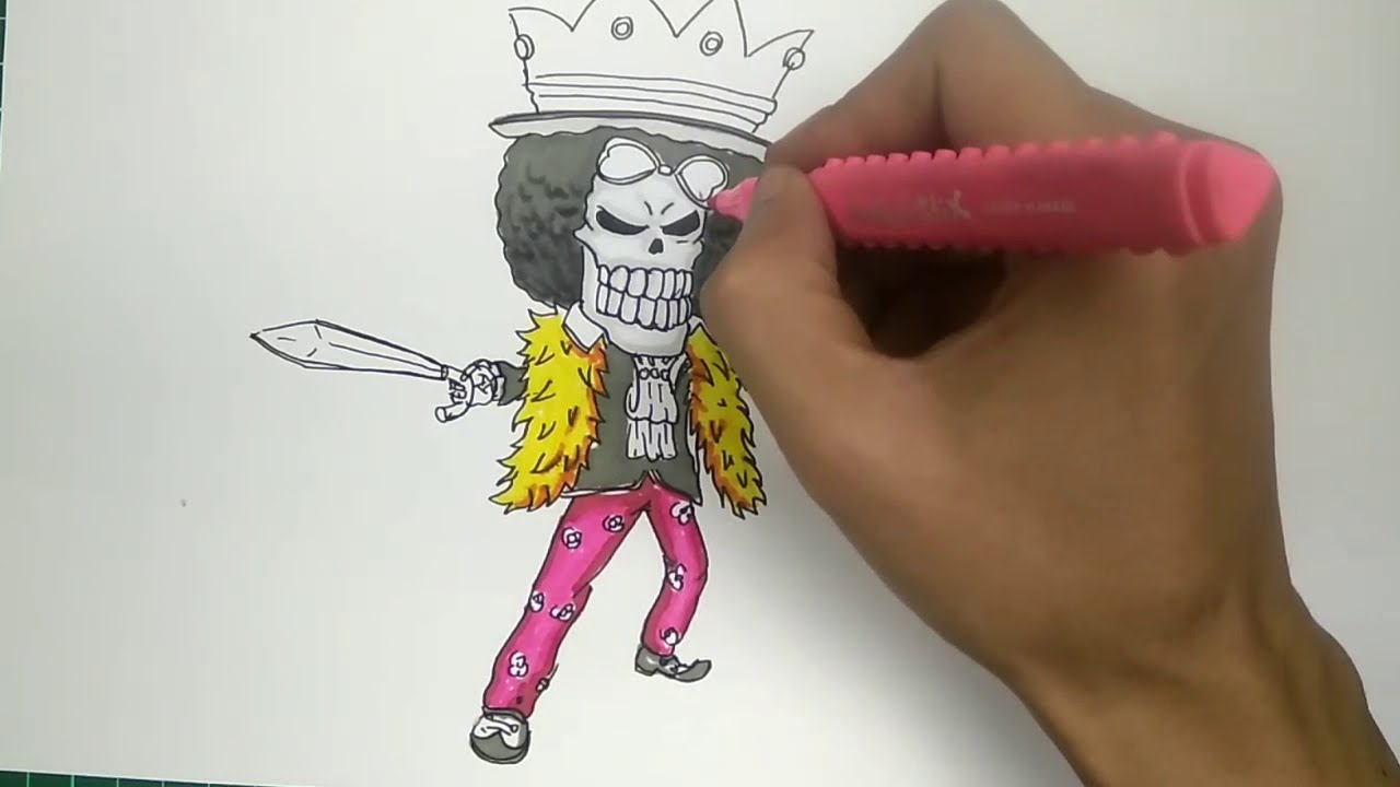 How to Coloring Brook One Piece Step by Step - YouTube
