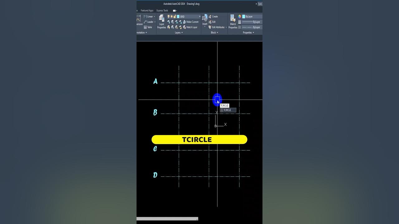 AutoCad trick command TCIRCLE Ep.01 #autocad - YouTube