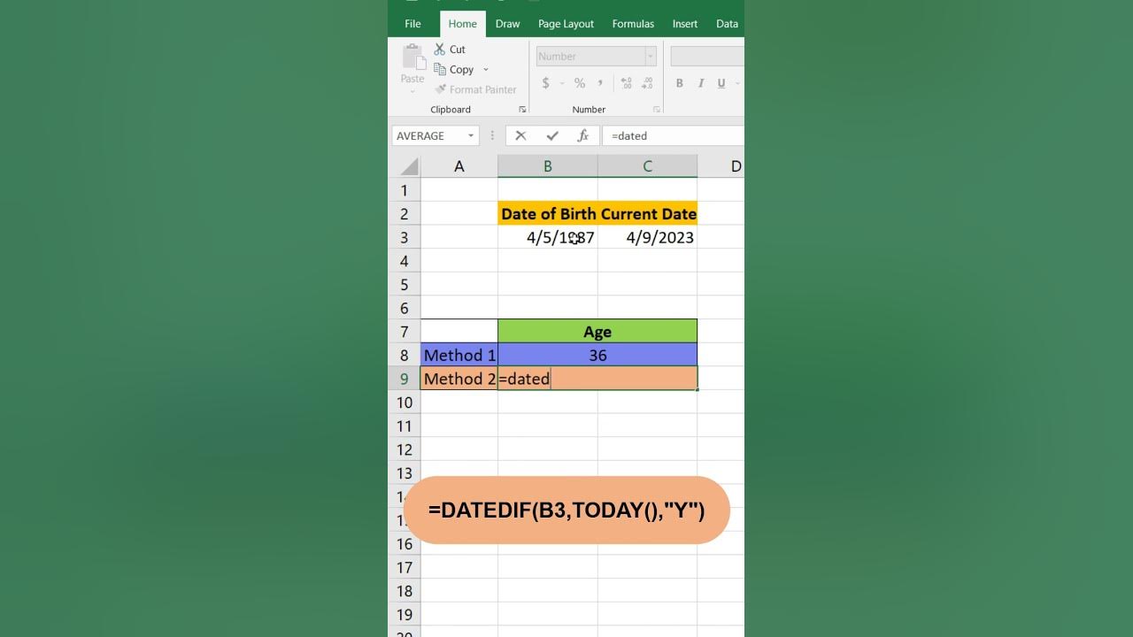 Find Age By Any Date In Excel shorts excelshorts YouTube find-age-by-any-date-in-excel-shorts-excelshorts-youtube