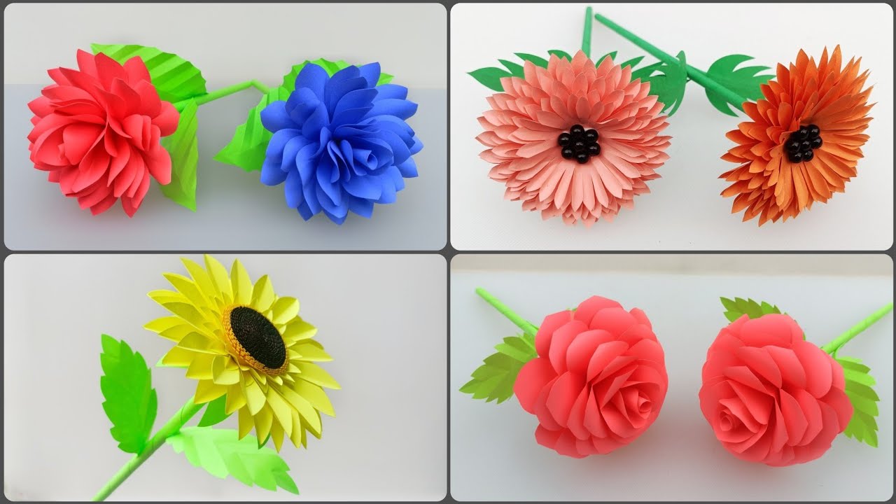 How To Make Realistic Flowers Using Paper/Diy Paper Flowers/3D flowers ...