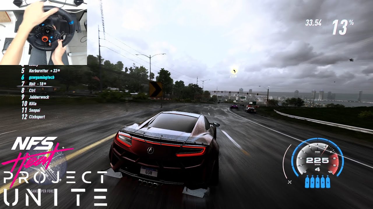 Project Unite 2.2 | NFS Heat Acura NSX | Logitech G29 Gameplay - YouTube