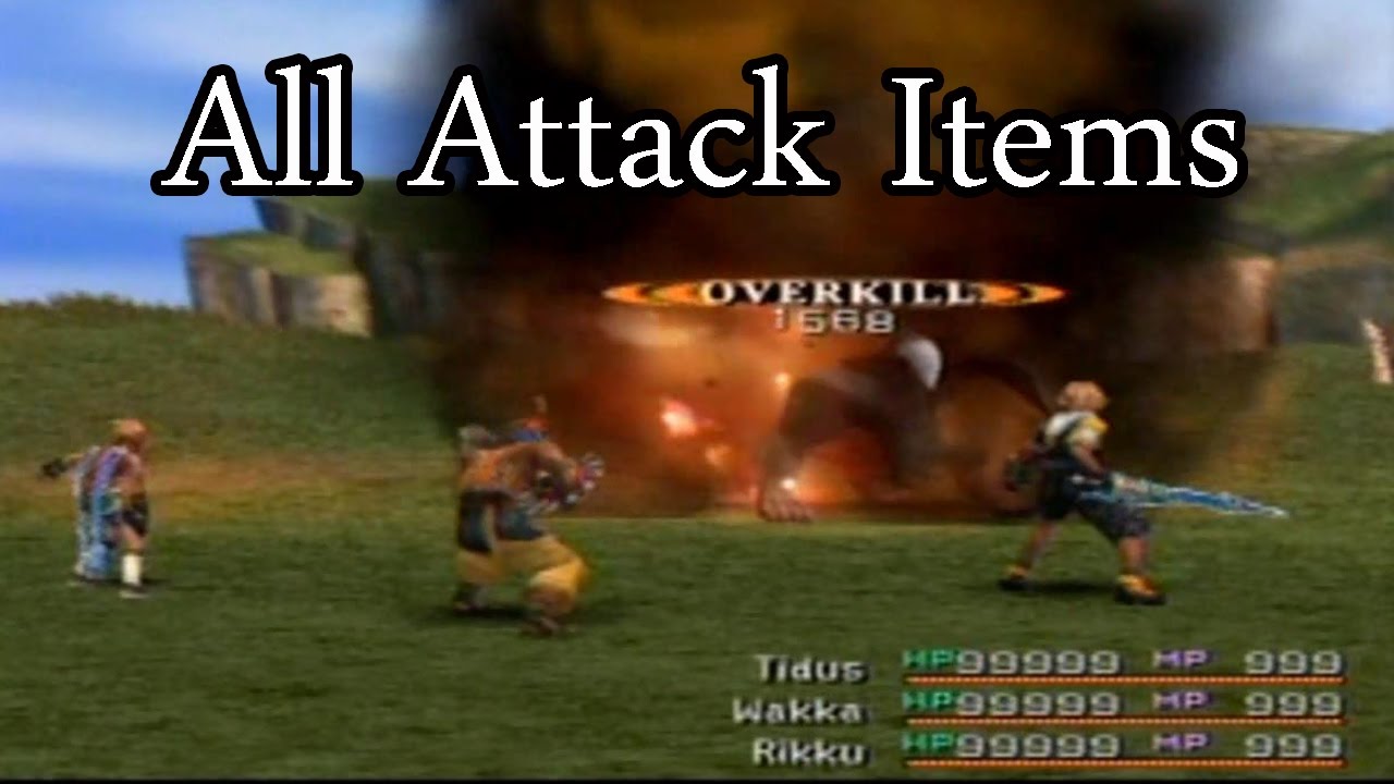 Final Fantasy X All Attack Items - YouTube