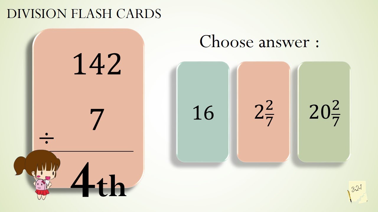 Division Flash Cards Game for 4th Grade | Test 1 - YouTube