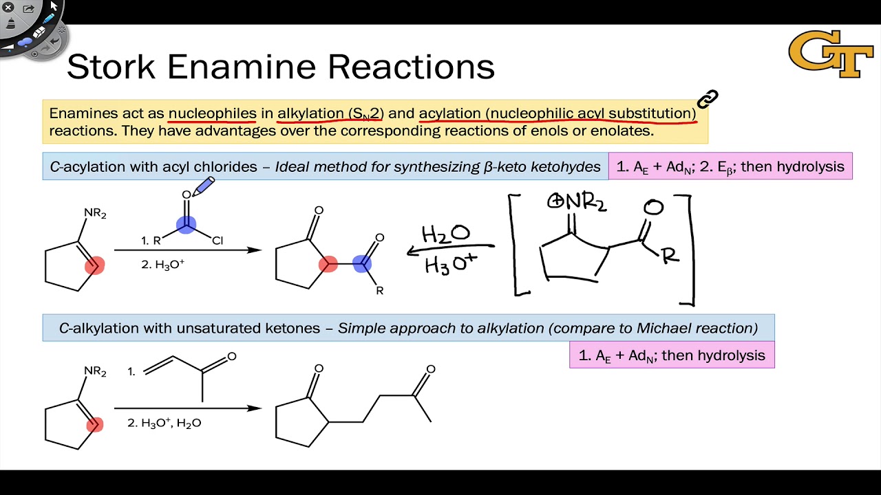 15.03 Stork Enamine Reactions - YouTube