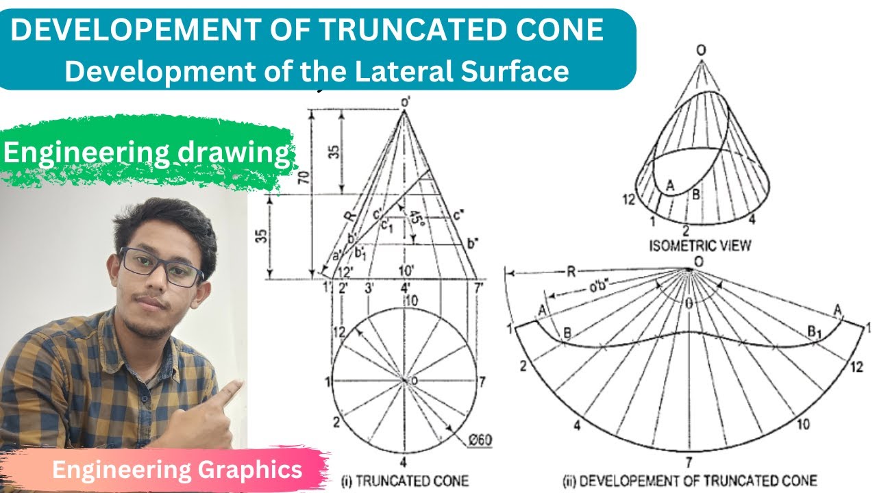 DEVELOPEMENT OF TRUNCATED CONE | Development of the lateral surface ...