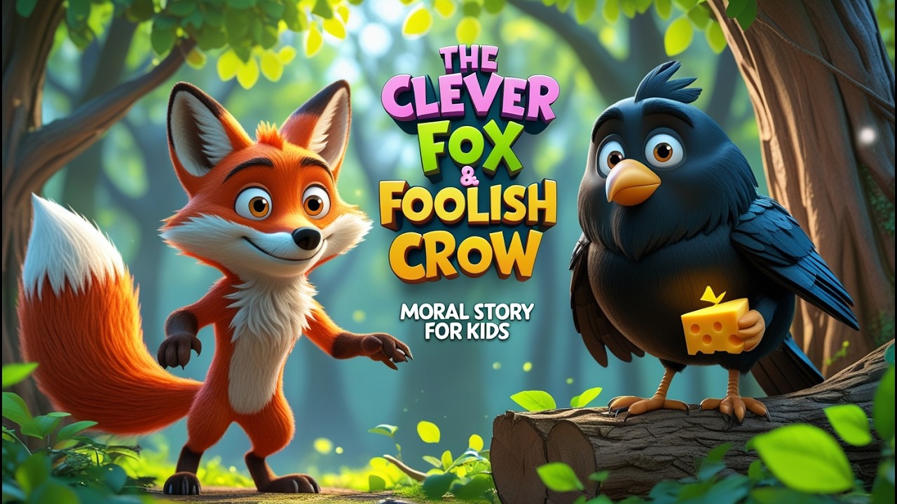The Clever Fox and the Foolish Crow 🦊🐦 | Moral Story for Kids ...