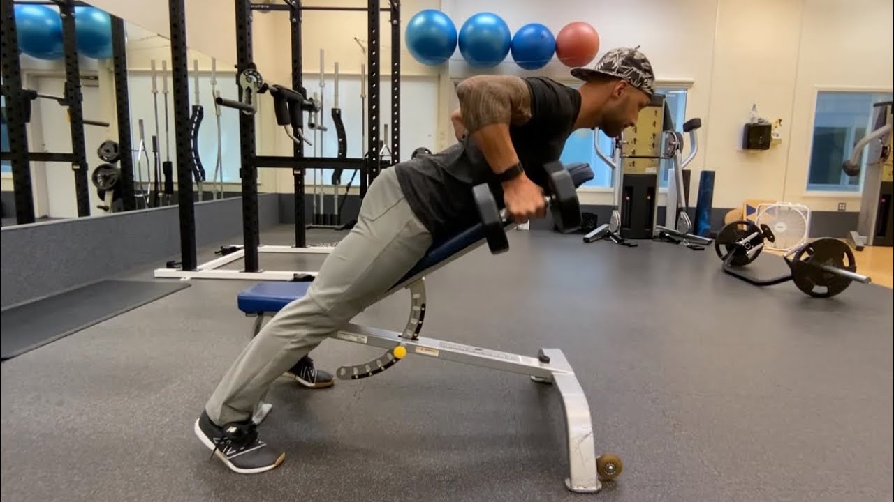 Chest Supported DB Row - YouTube