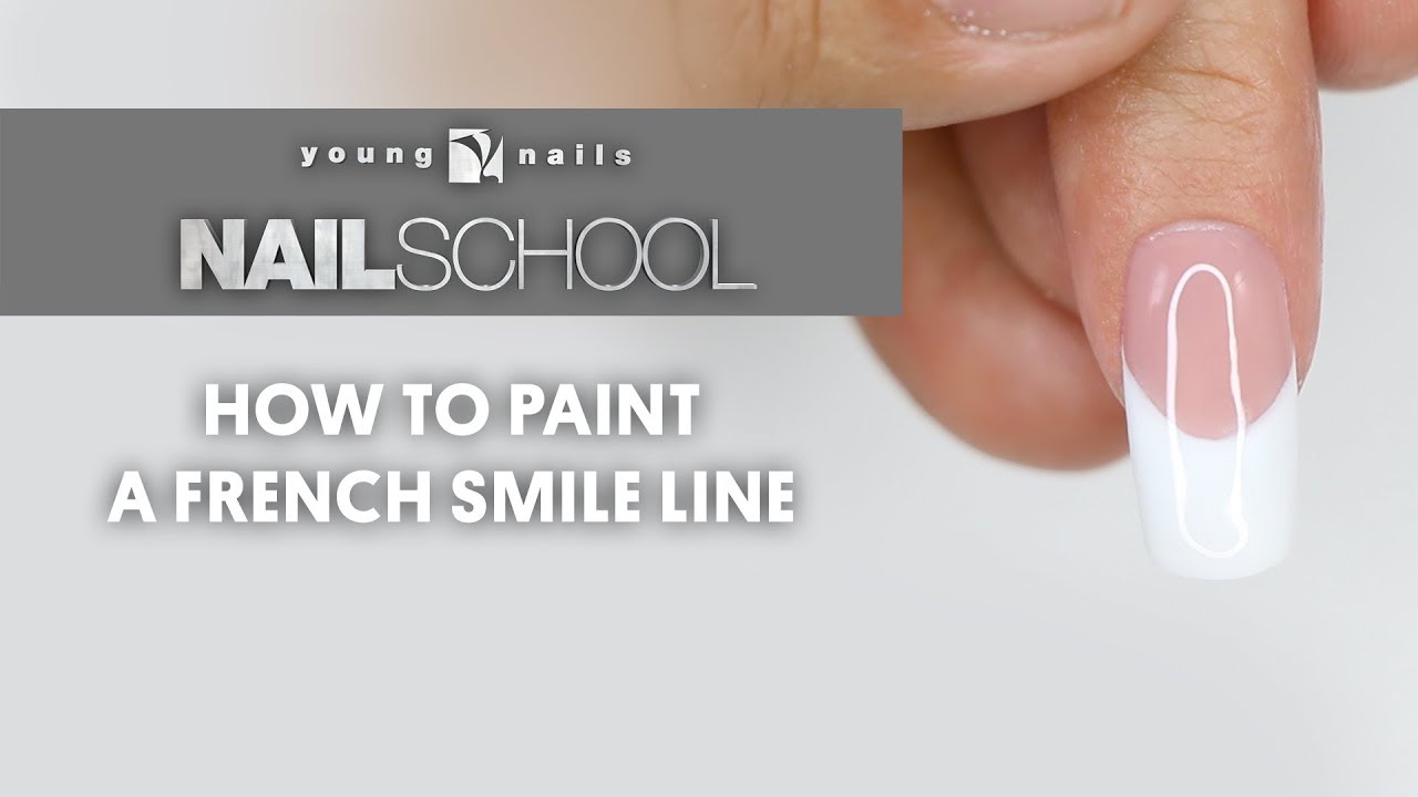 YN NAILS SCHOOL - HOW TO PAINT A FRENCH SMILE LINE - YouTube