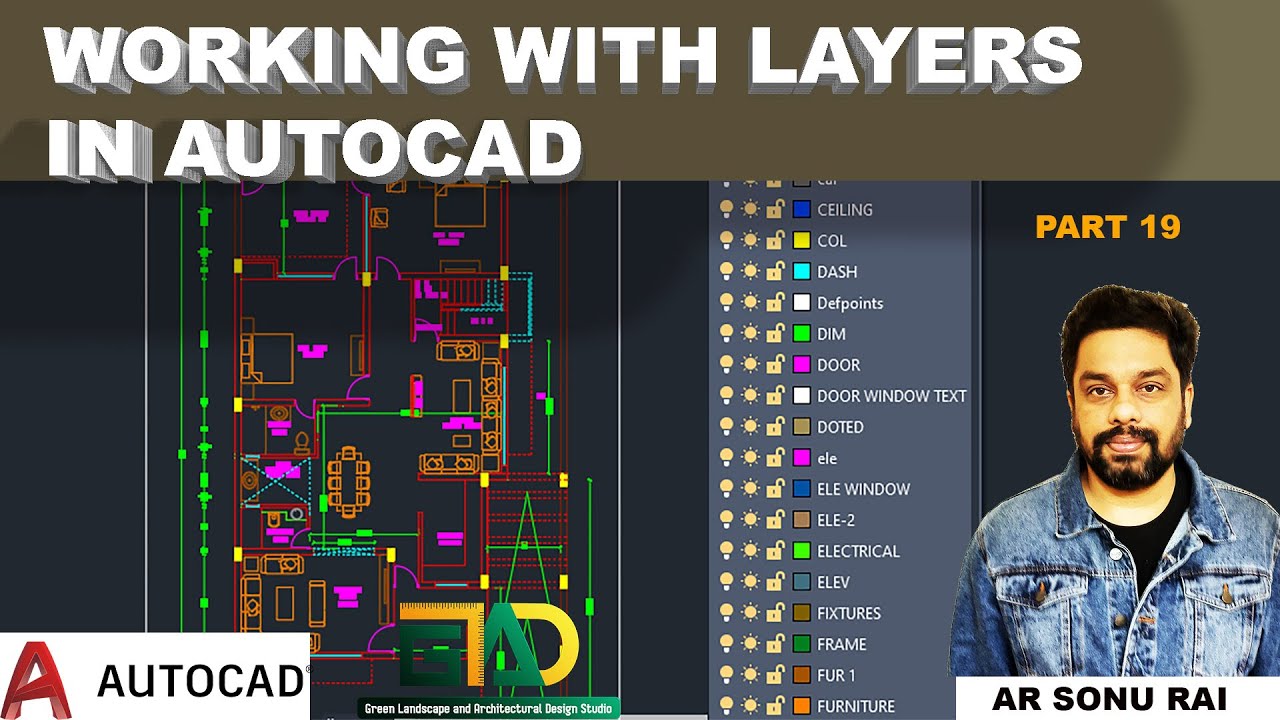 WORKING WITH LAYERS IN AUTOCAD #gladstudioarchitects # ...