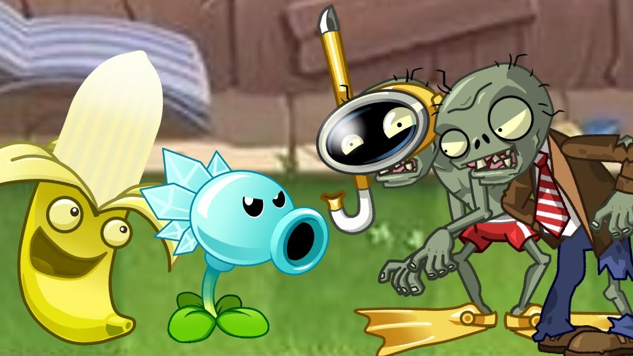 PVZ/DC2 plants vs zombies Pool Day - YouTube