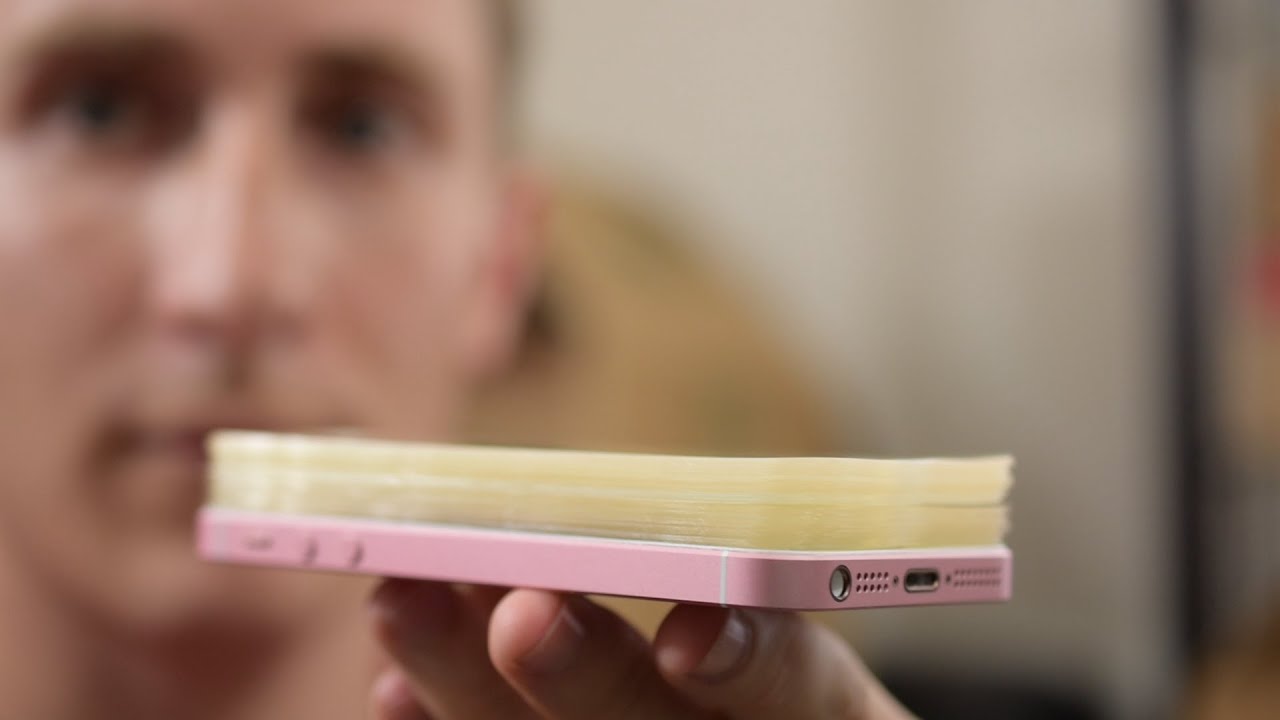 100 Layers of Screen Protectors | iPhone SE + DROP TEST !!! - YouTube