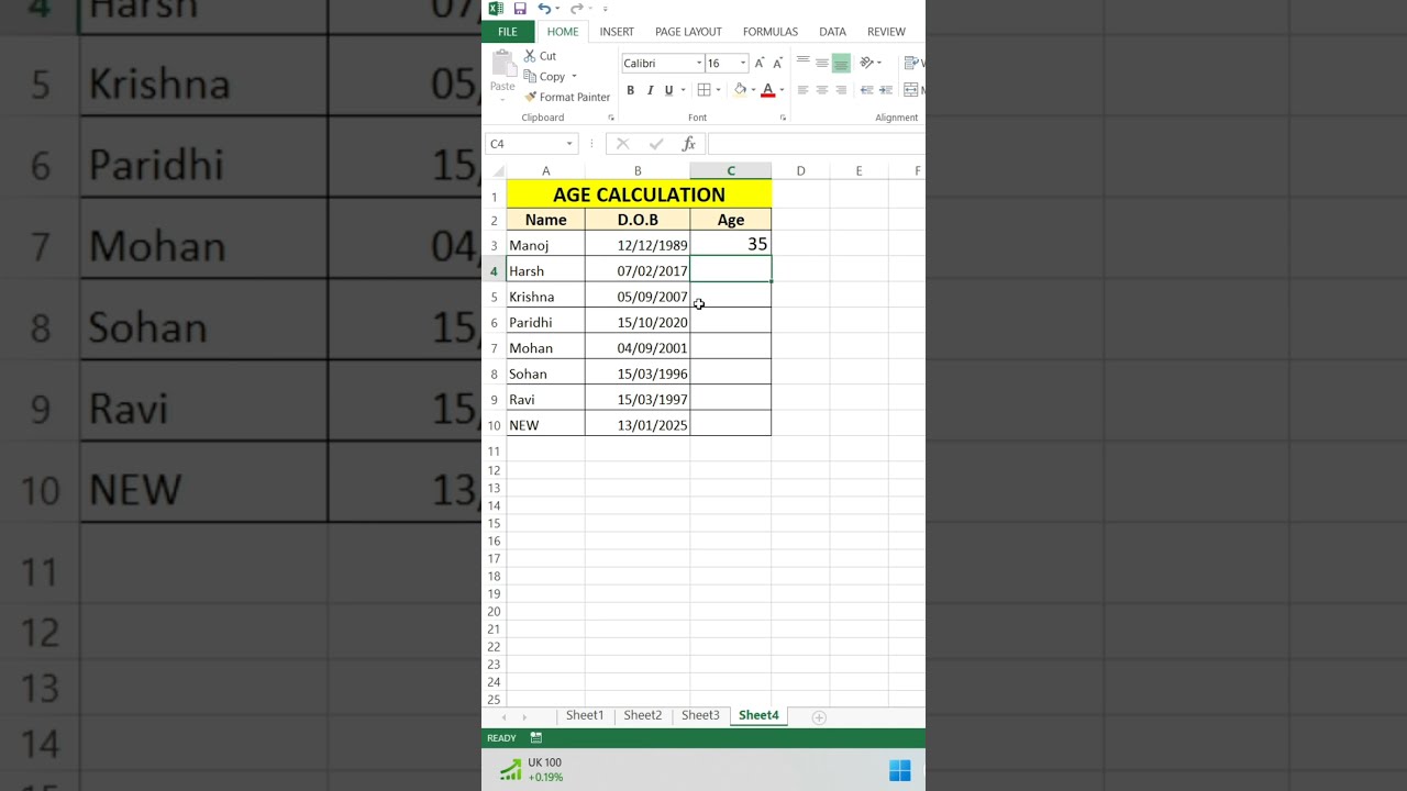 Calculate Age In Years Months And Days In Excel Using DATEDIF Formula Calculate Age In Years Months And Days In Excel Using DATEDIF Formula