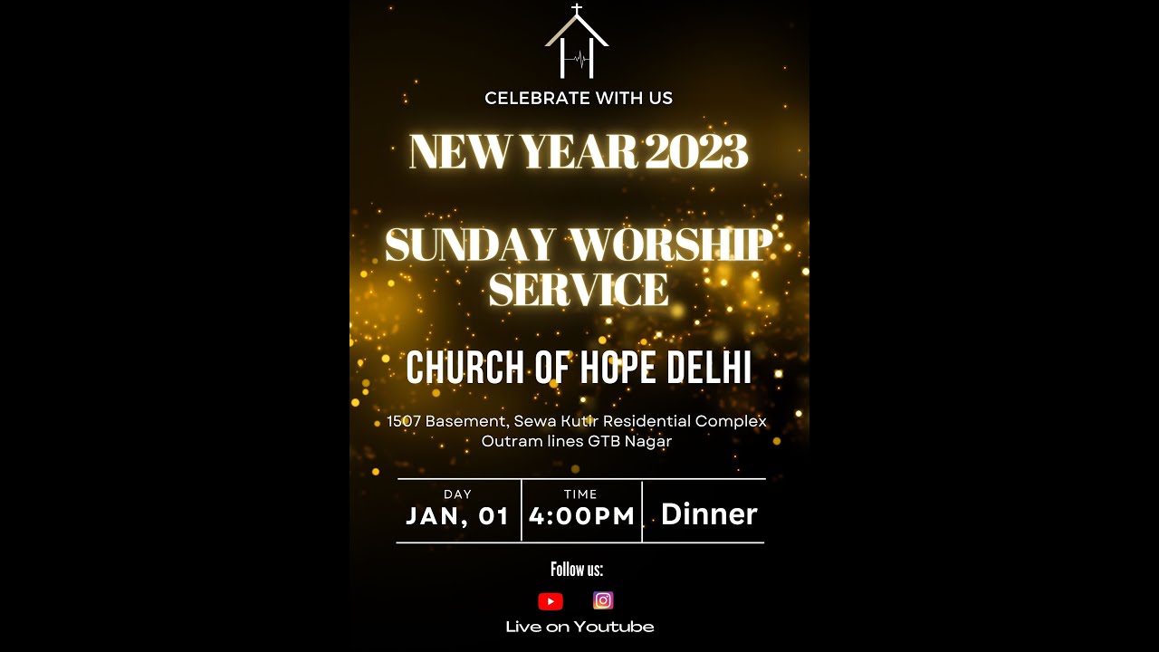 NEW YEAR | SUNDAY WORSHIP SERVICE | 1st JANUARY 2023 | CHURCH OF HOPE ...
