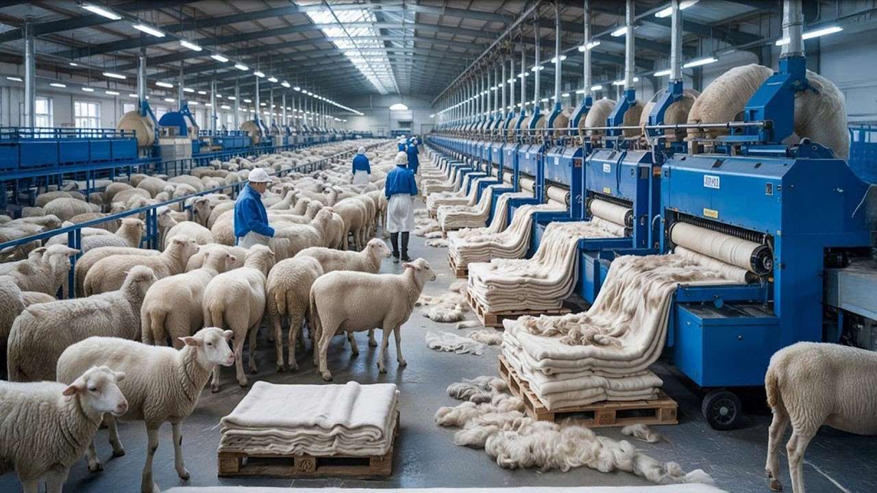This Factory Turns Sheep’s Wool into Blankets for Millions – You Won’t ...