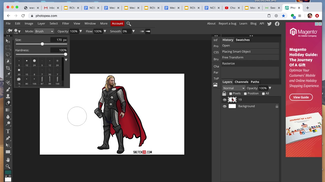 Photopea.com quick tutorial. - YouTube