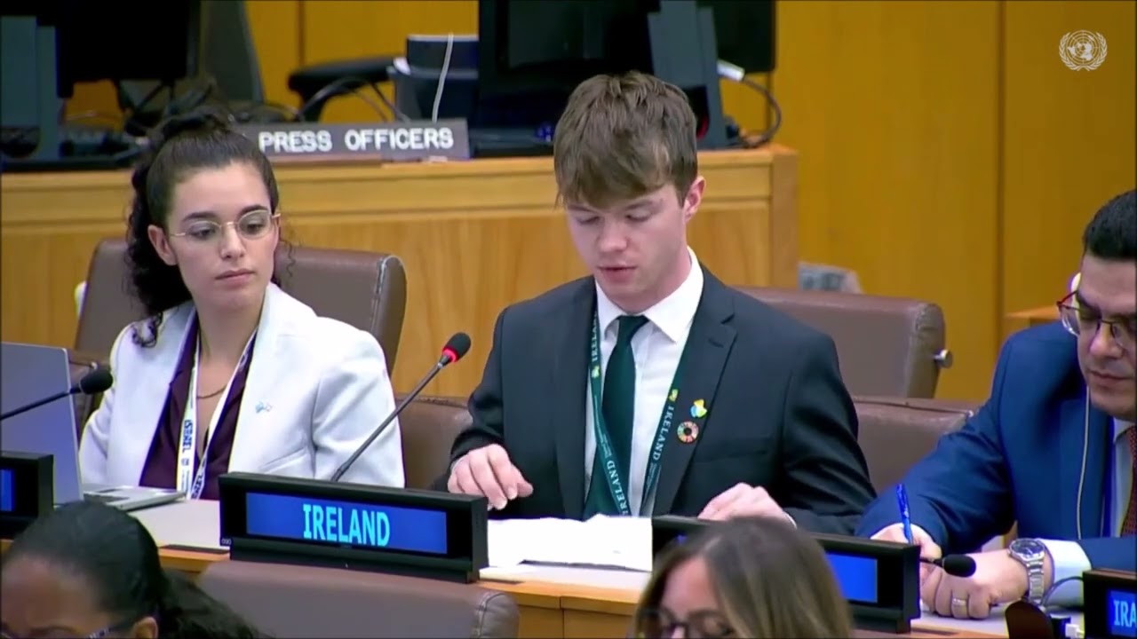 Ireland's UN Youth Delegates Address the United Nations (2022) - YouTube