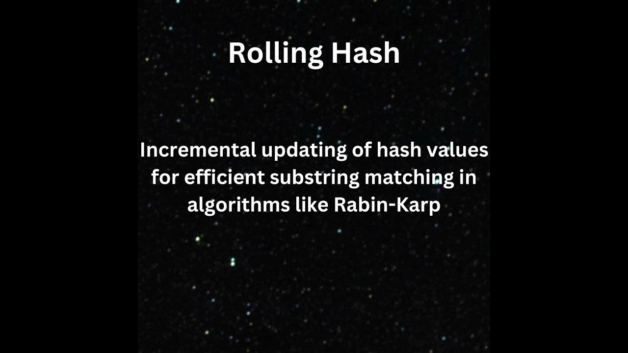 Rolling Hash - YouTube