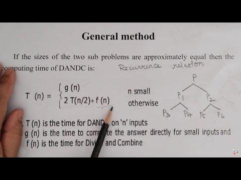 Divide and Conquer | Algorithms | General method | Complexity | Masters ...