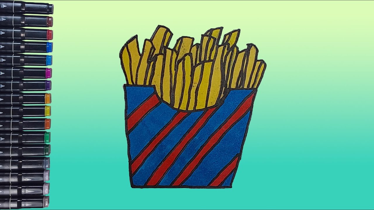 How to Draw French Fries Cute and Easy Drawing for beginners🍟 - YouTube