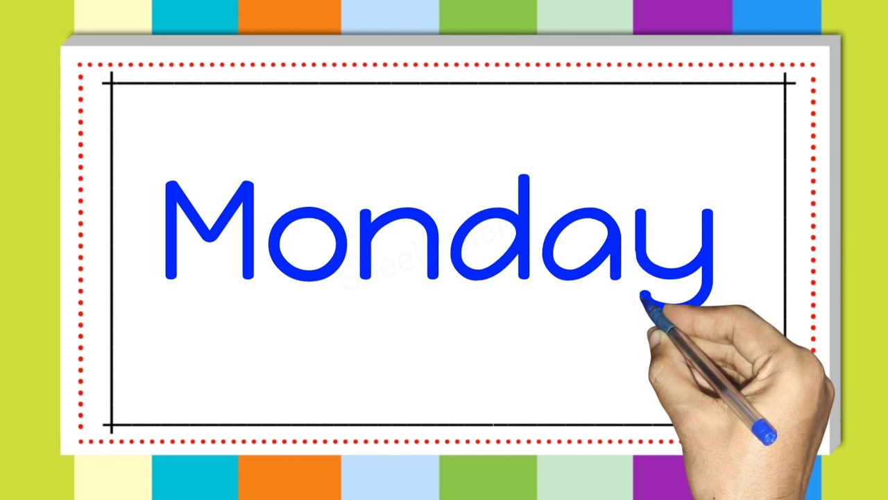 Monday Tuesday Wednesday spelling | days of the week | Monday to Sunday ...