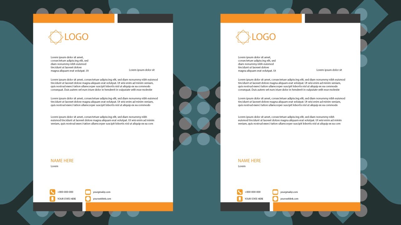 How to Make Letterhead Design in Adobe Illustrator 2022 - YouTube