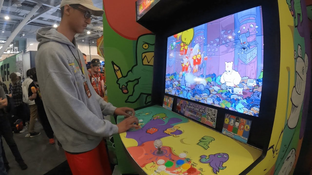 Castle Crashers Painter Boss Paradise Necromancer on Arcade Machine ...
