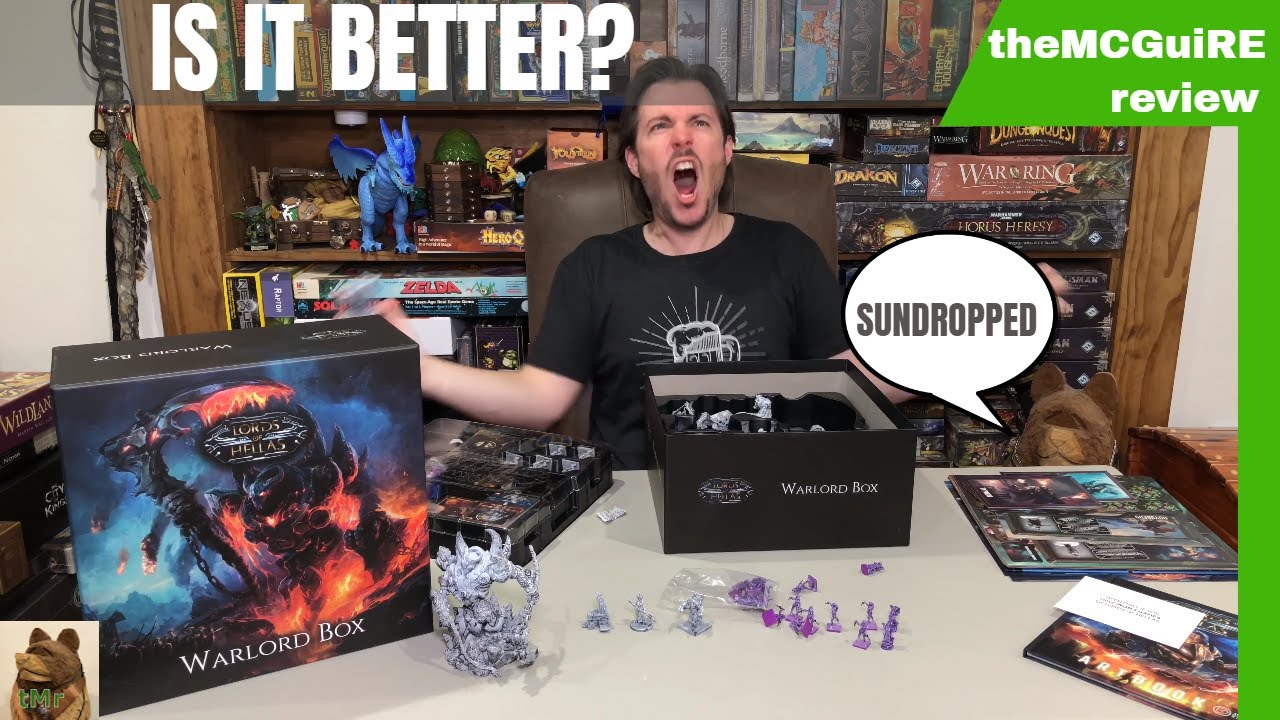 LORDS OF HELLAS Warlord Box SUNDROP vs Standard Miniature Review - YouTube