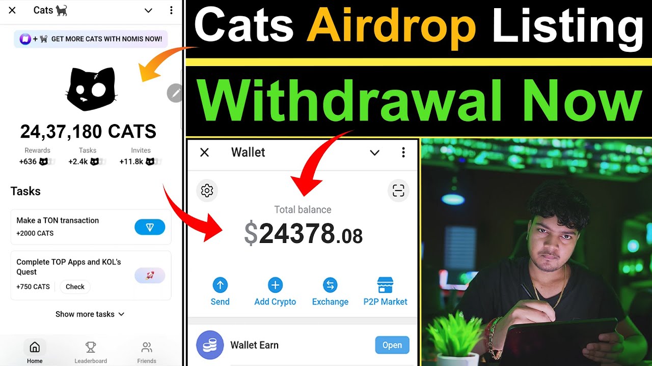 Cats Airdrop Listing Date | Cats Airdrop Withdrawal | Cats Pre Market Price | Cats Telegram ...