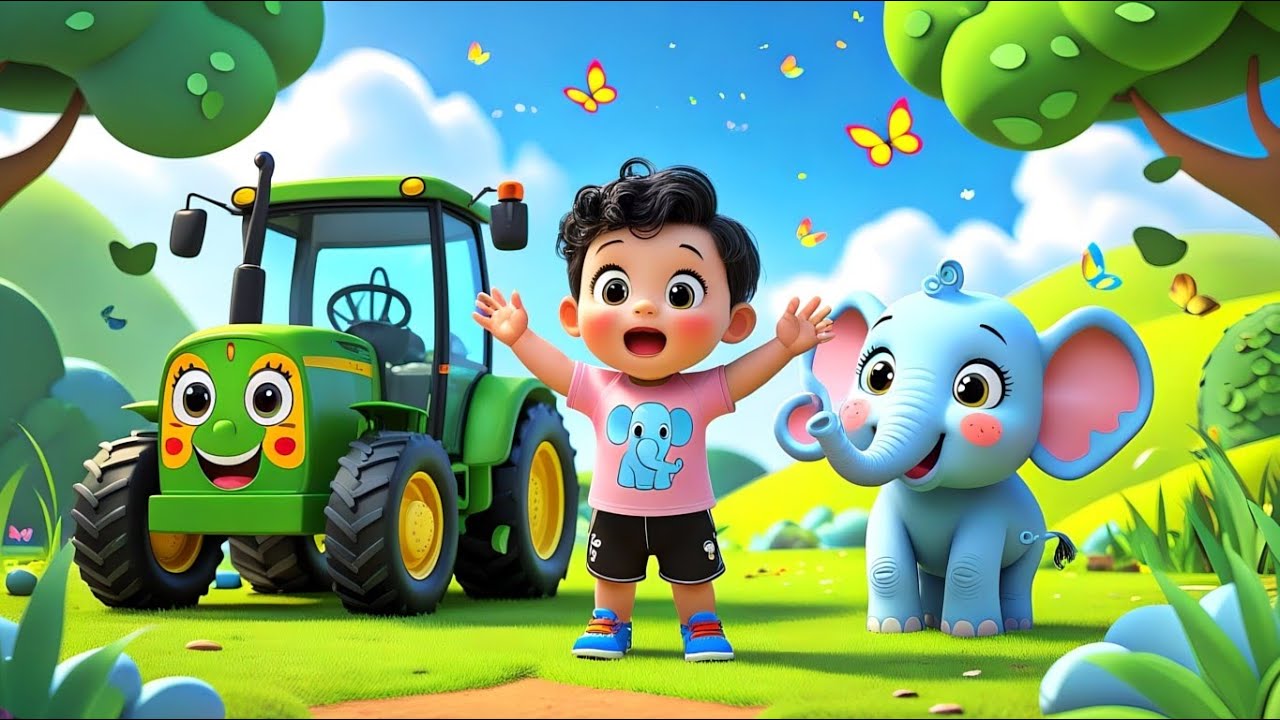 Dance Dance Baby Dance | Tractor & Elephant | Kids Songs - YouTube