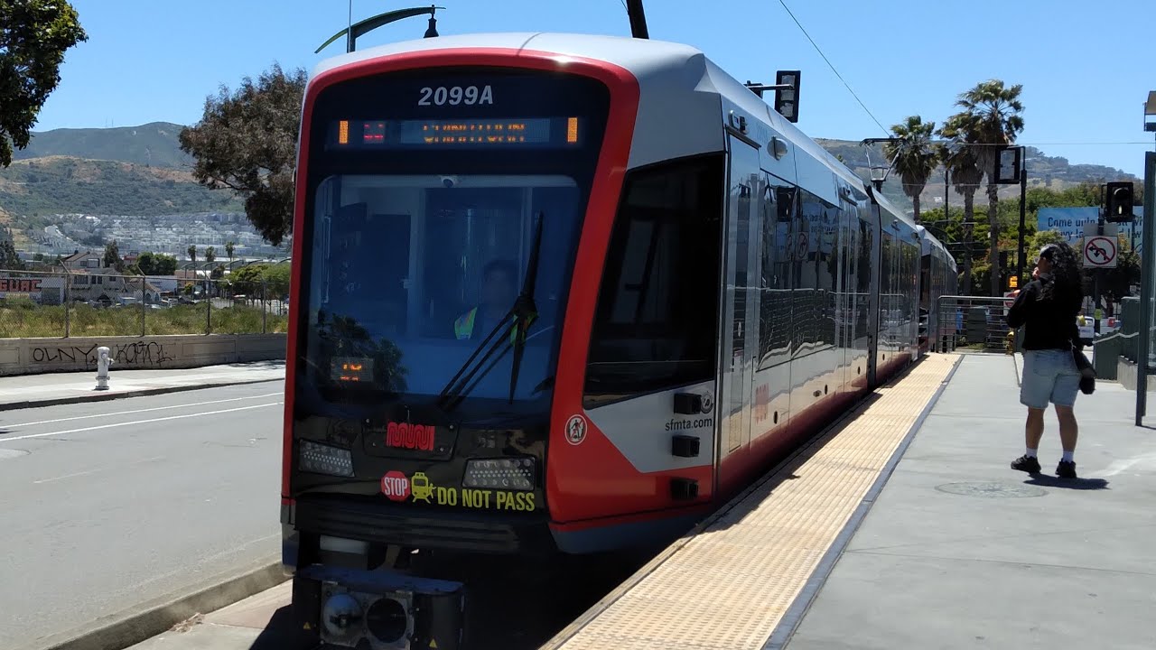 SF Muni 2022 Siemens S200 LRV4 #2099 on Route T Third Street - 2-Car ...