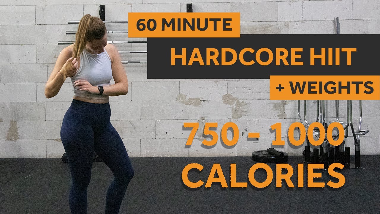 1000 CALORIES WORKOUT | 60 MIN HARDCORE DUMBBELL HIIT | 094 - YouTube
