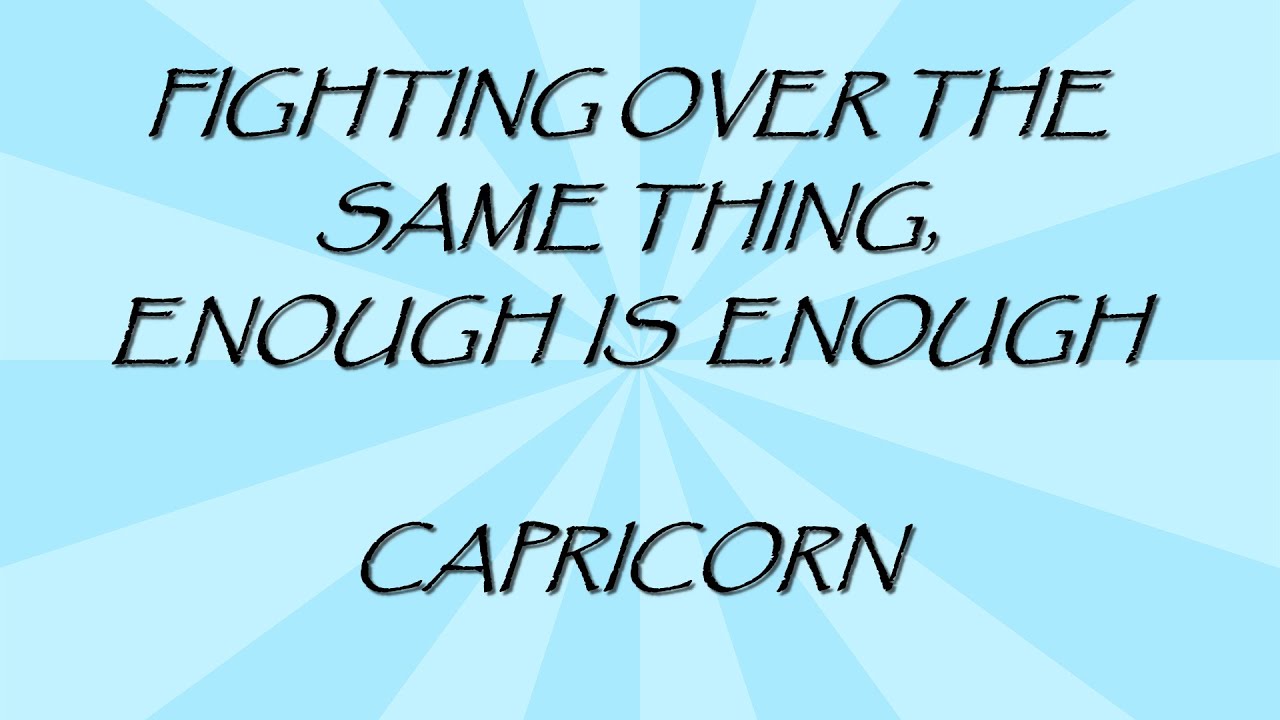 ENOUGH FIGHTING ALREADY - YouTube