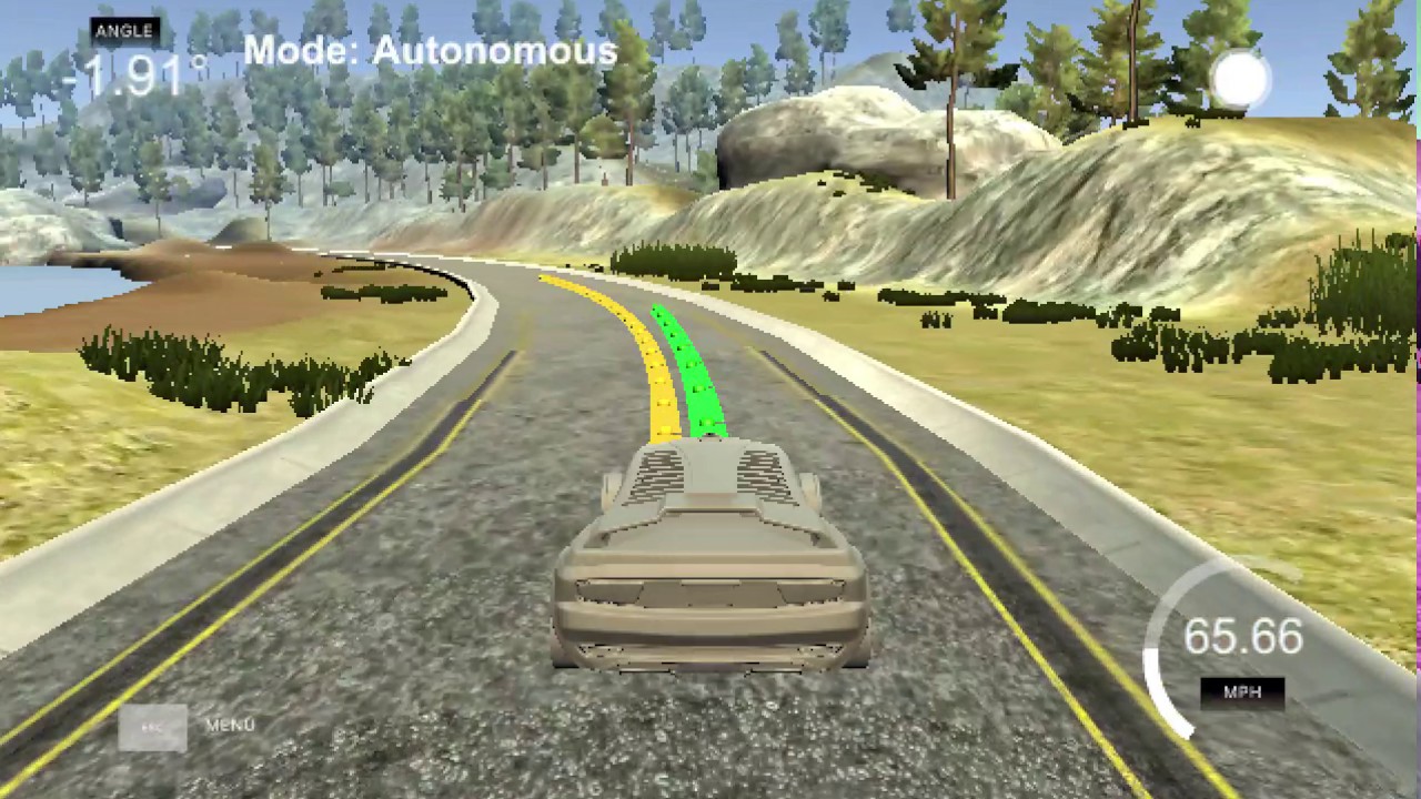 Using an MPC controller to drive a car in simulator, take 1 - YouTube